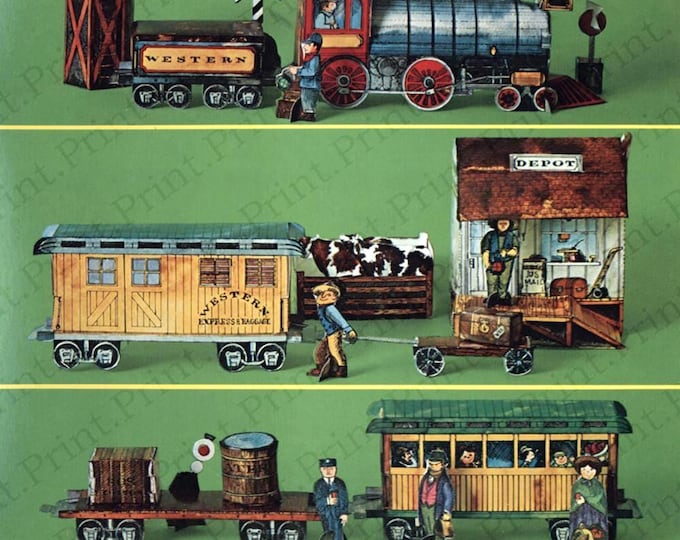 Model Train Layout Printable PDF Paper Craft - Etsy Canada
