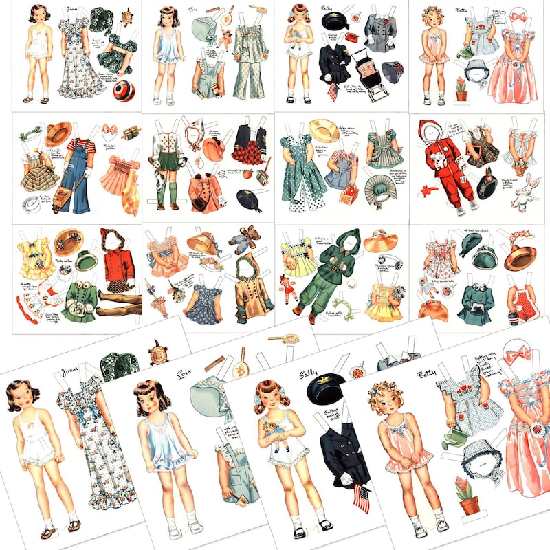Paper Doll Printable - Etsy