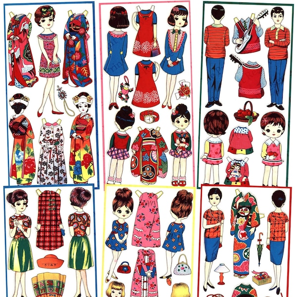 Japanese Paper Dolls - Etsy