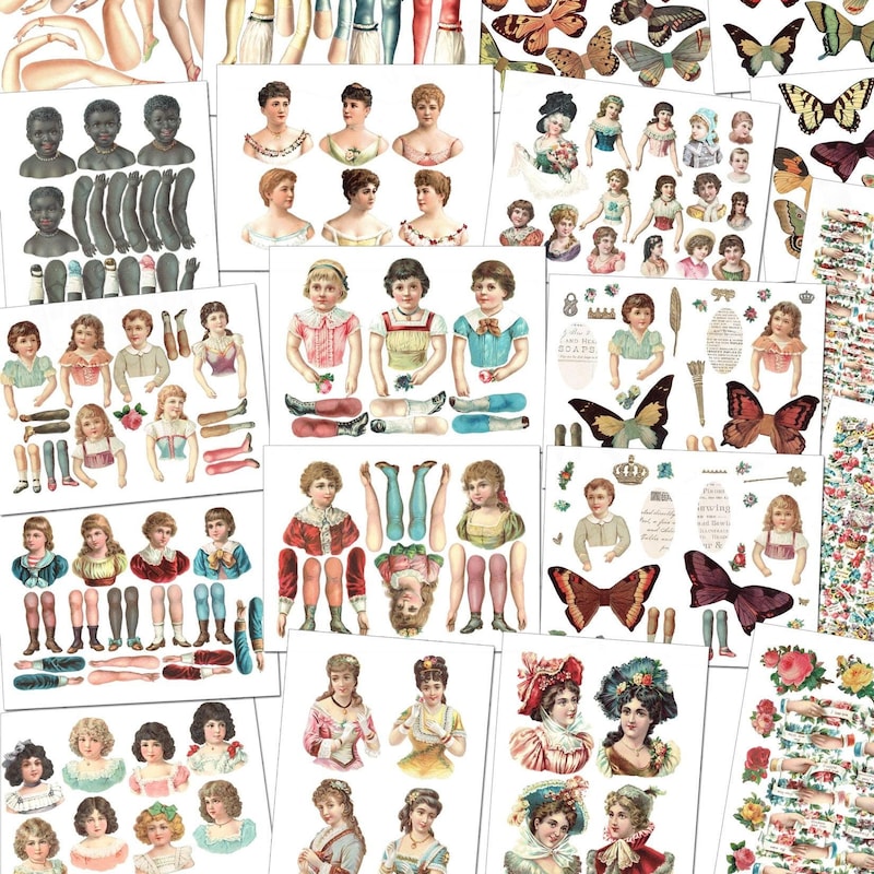 Victorian Paper Doll - Etsy