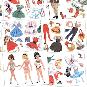 Paper Doll Digital Download Printable Craft Kit Images #399 - Etsy