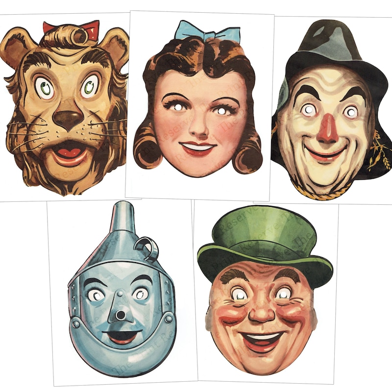 Wizard of Oz Masks - Etsy