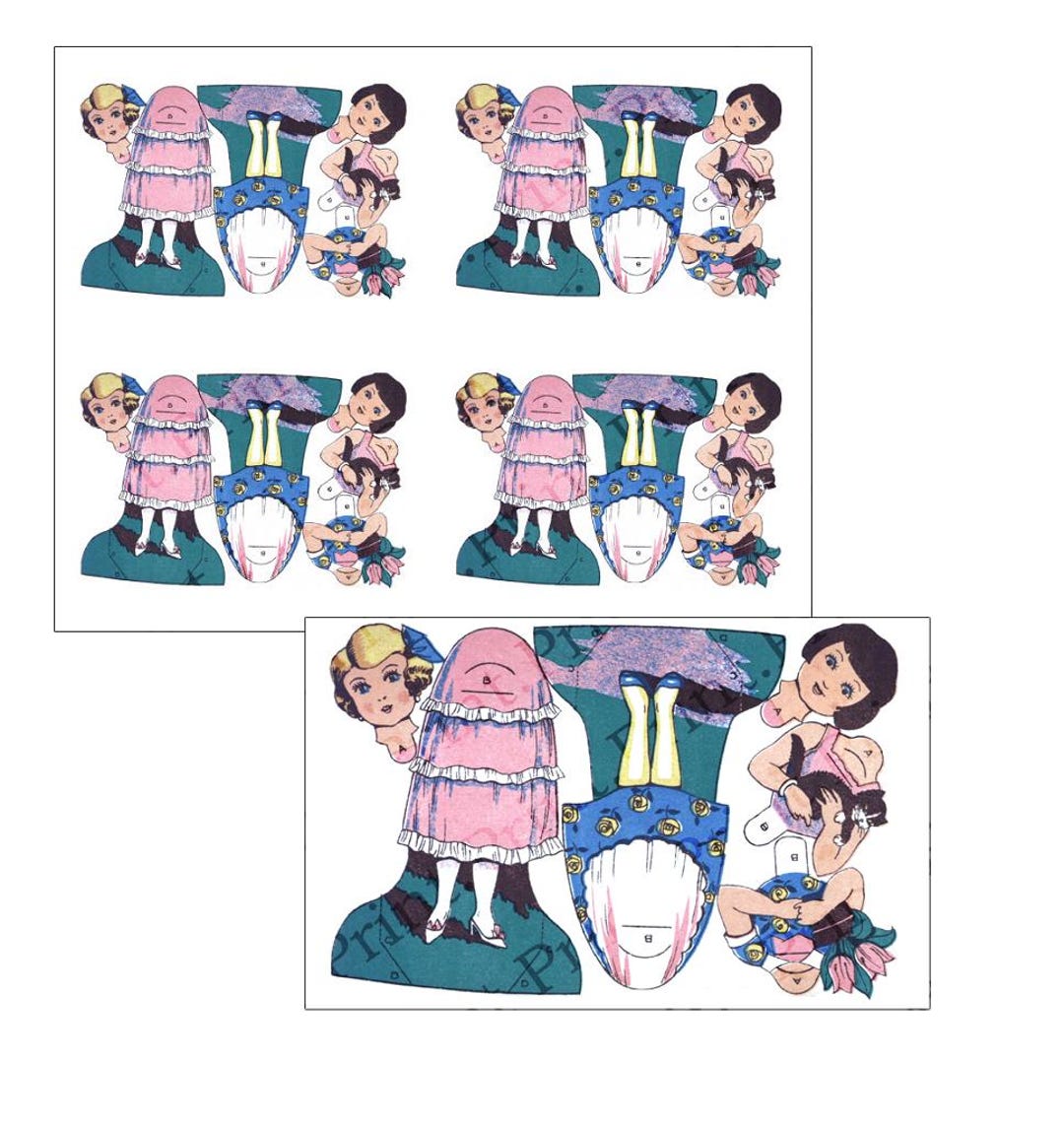 Paper Doll Puzzle Printable Paper Toy Digital Download Art Image - Etsy