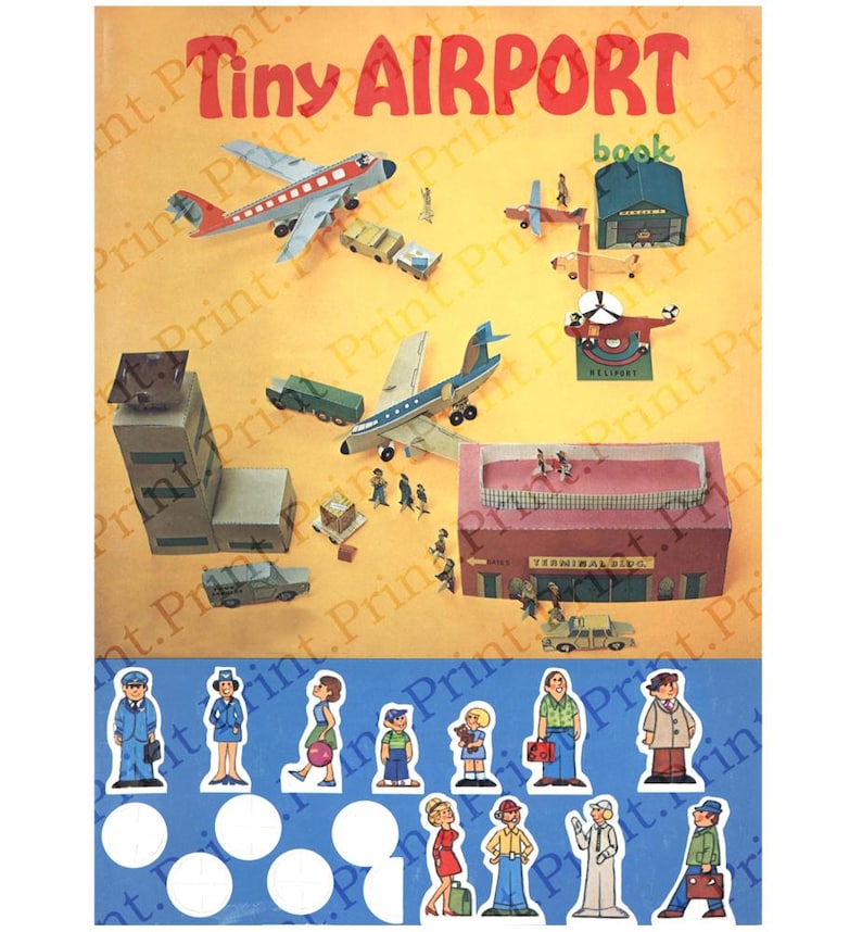 Airport Paper Craft Model Printable Digital Download - Etsy