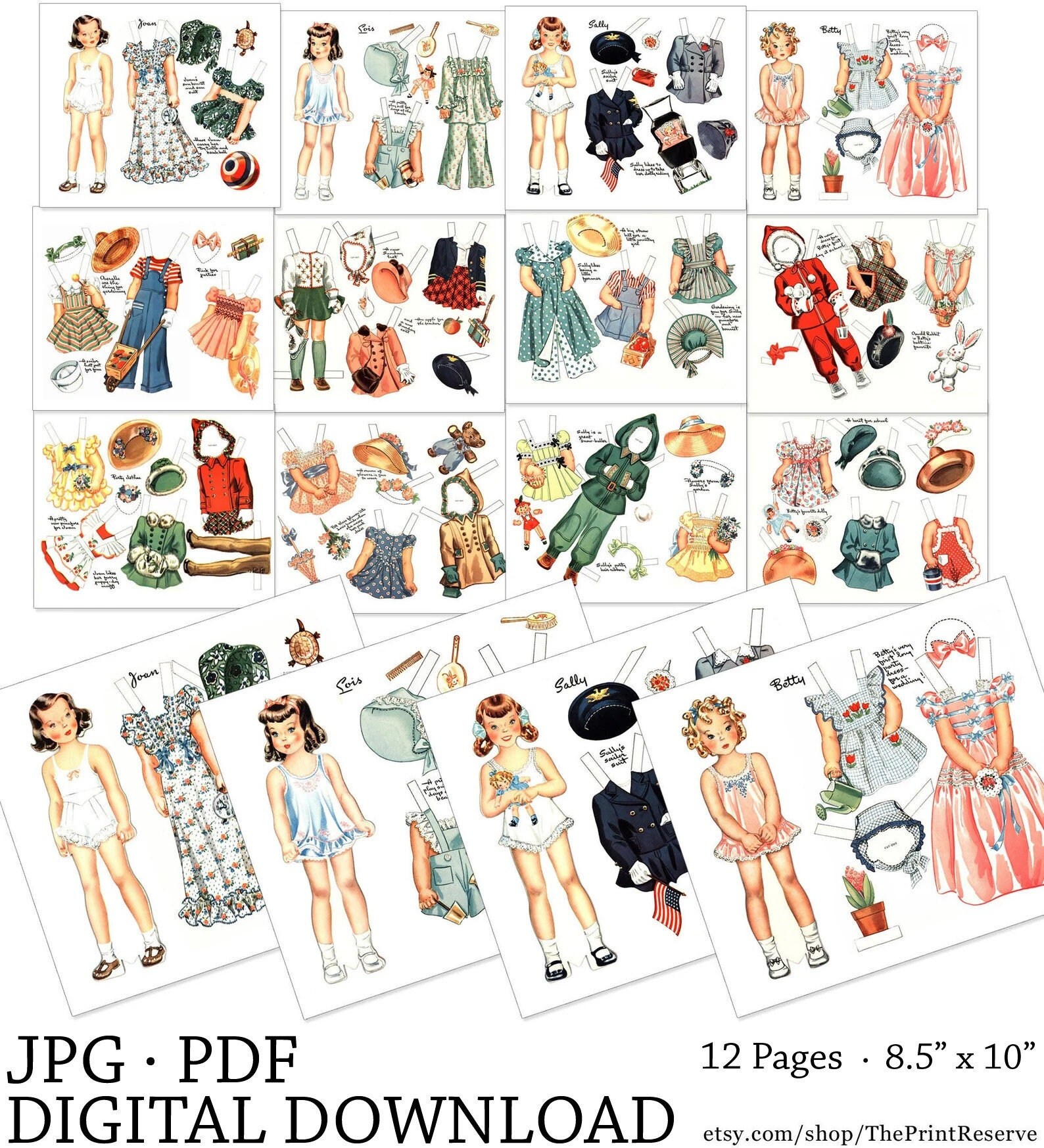 Modern Paper Dolls Printable
