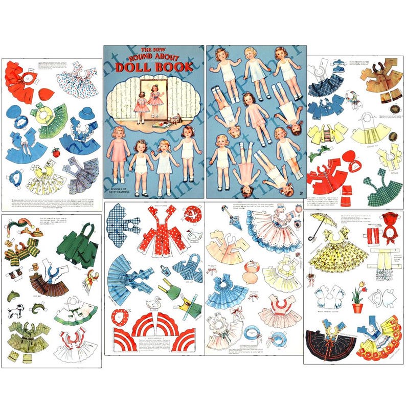 Round About Doll Book Printable Paper Dolls Papercraft Craft Kit ...