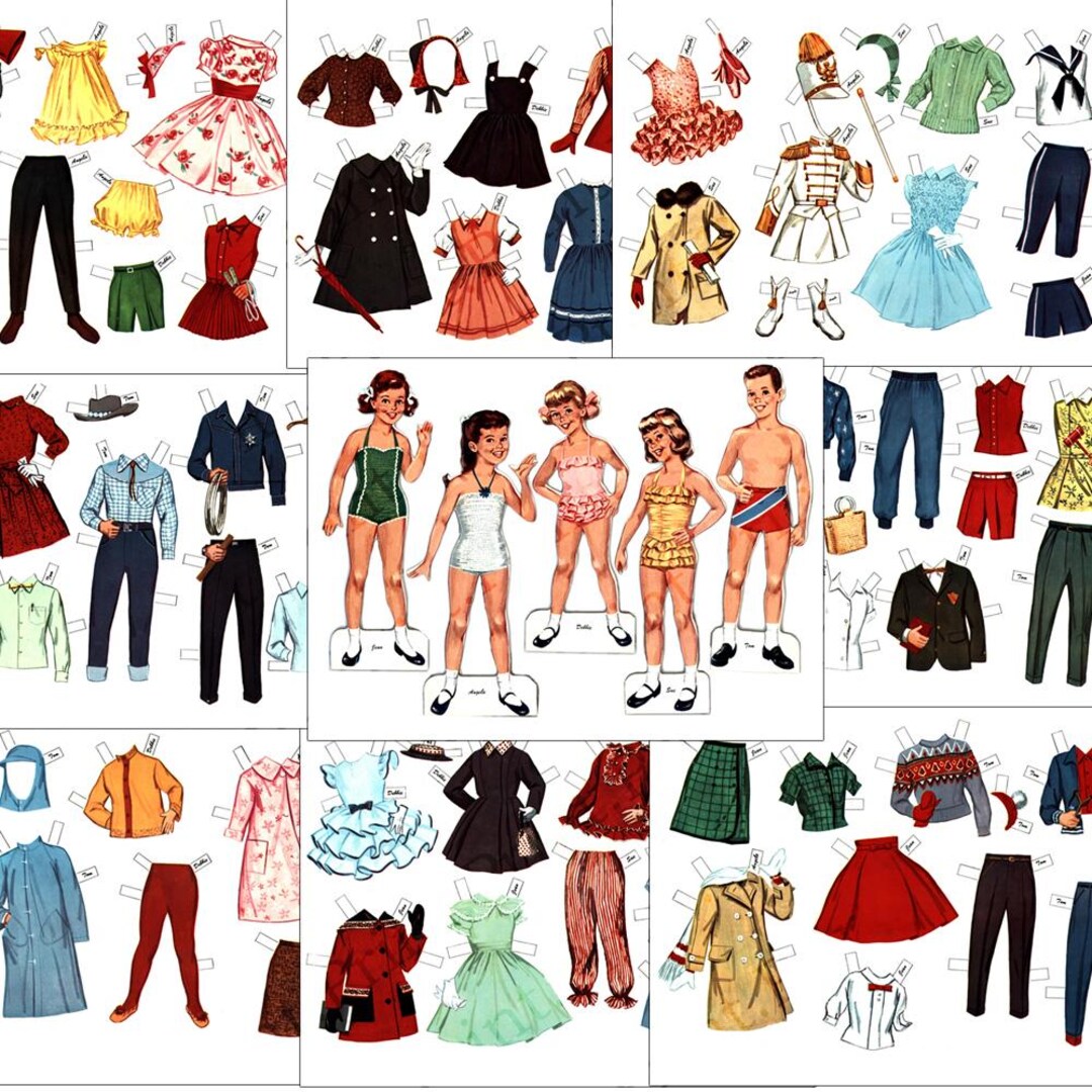 Vintage Angela Cartwright Paper Doll Printable Digital Download 1950s ...
