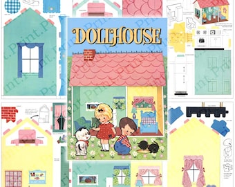 Vintage Printable Doll House Furniture Paper Dolls Lets Play ...
