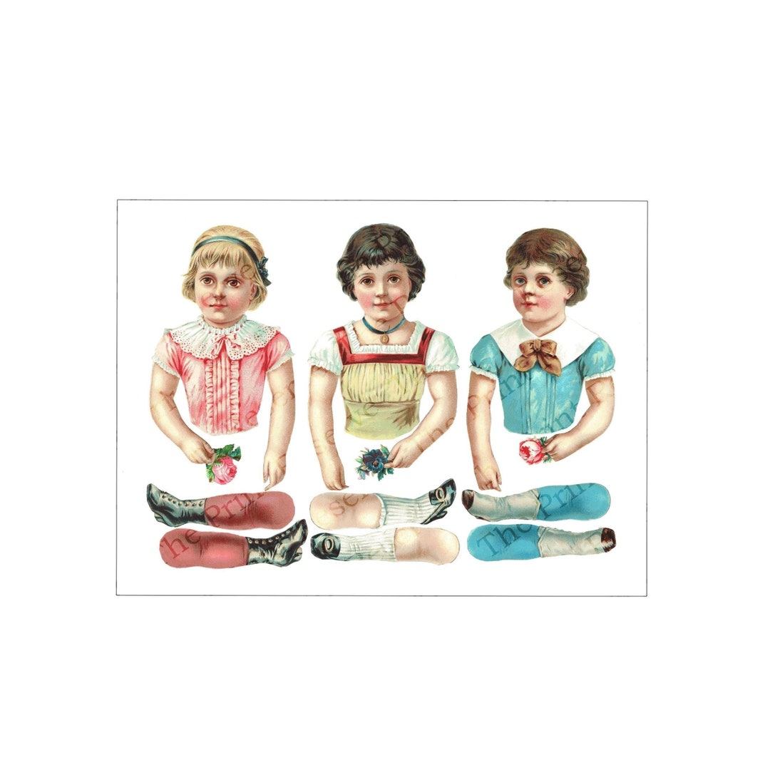 Victorian Paper Doll Heads: Printable Digital Download - Etsy Australia