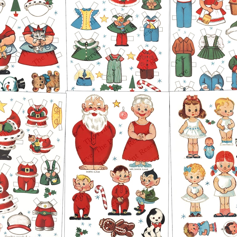 Christmas Paper Doll - Etsy