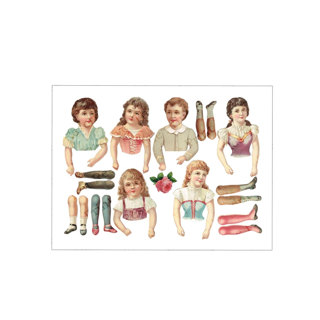 Victorian Paper Doll Heads: Printable DIY Craft (digital Download) - Etsy