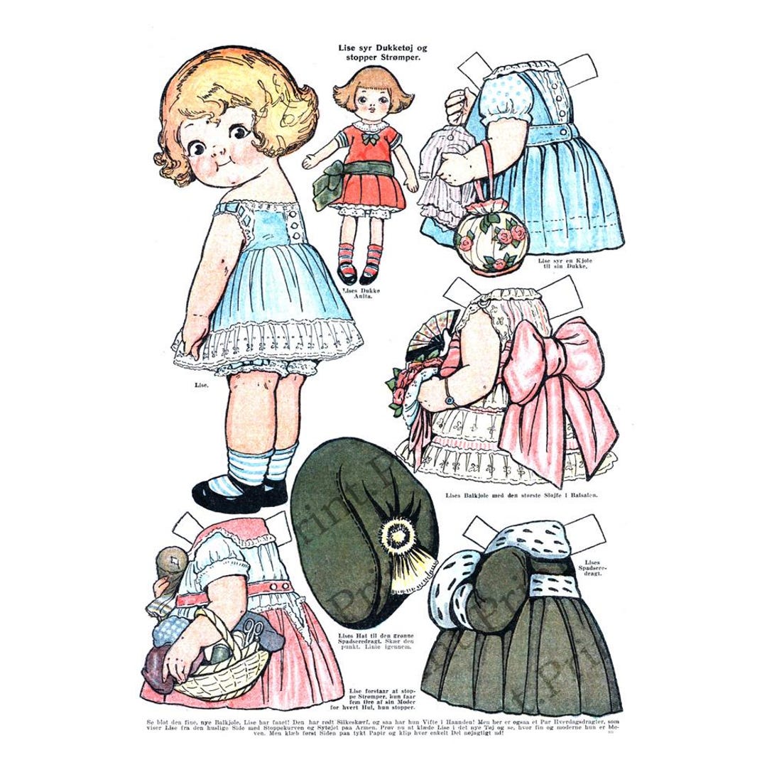 Dolly Dingle Paper Doll Grace Drayton Printable Digital Download - Etsy