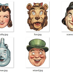 Paper Mask Printable Halloween Wizard of Oz Digital Download Item #817 ...