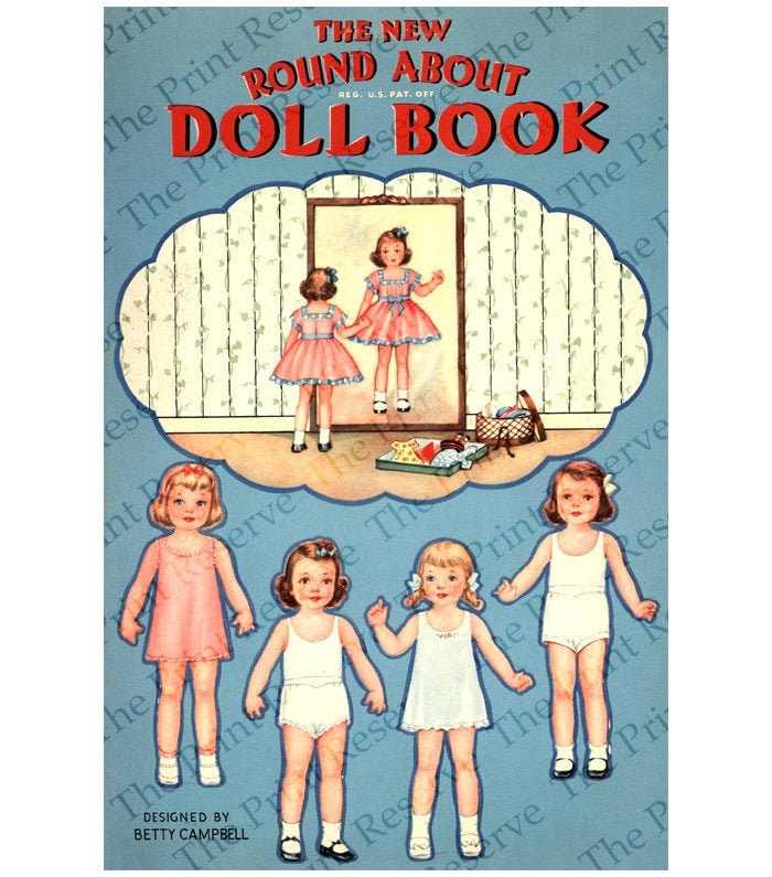 Printable Paper Dolls Papercraft Craft Kit Round About Dolls | Etsy Canada