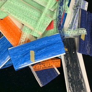 Vintage Lace Hemming Tape 30 Pc Lot Various Colors Seam Binding Trim ...