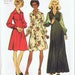 Uncut 1973 Simplicity Pattern 5968 Aline Dress Size 16 2 Lengths Long ...