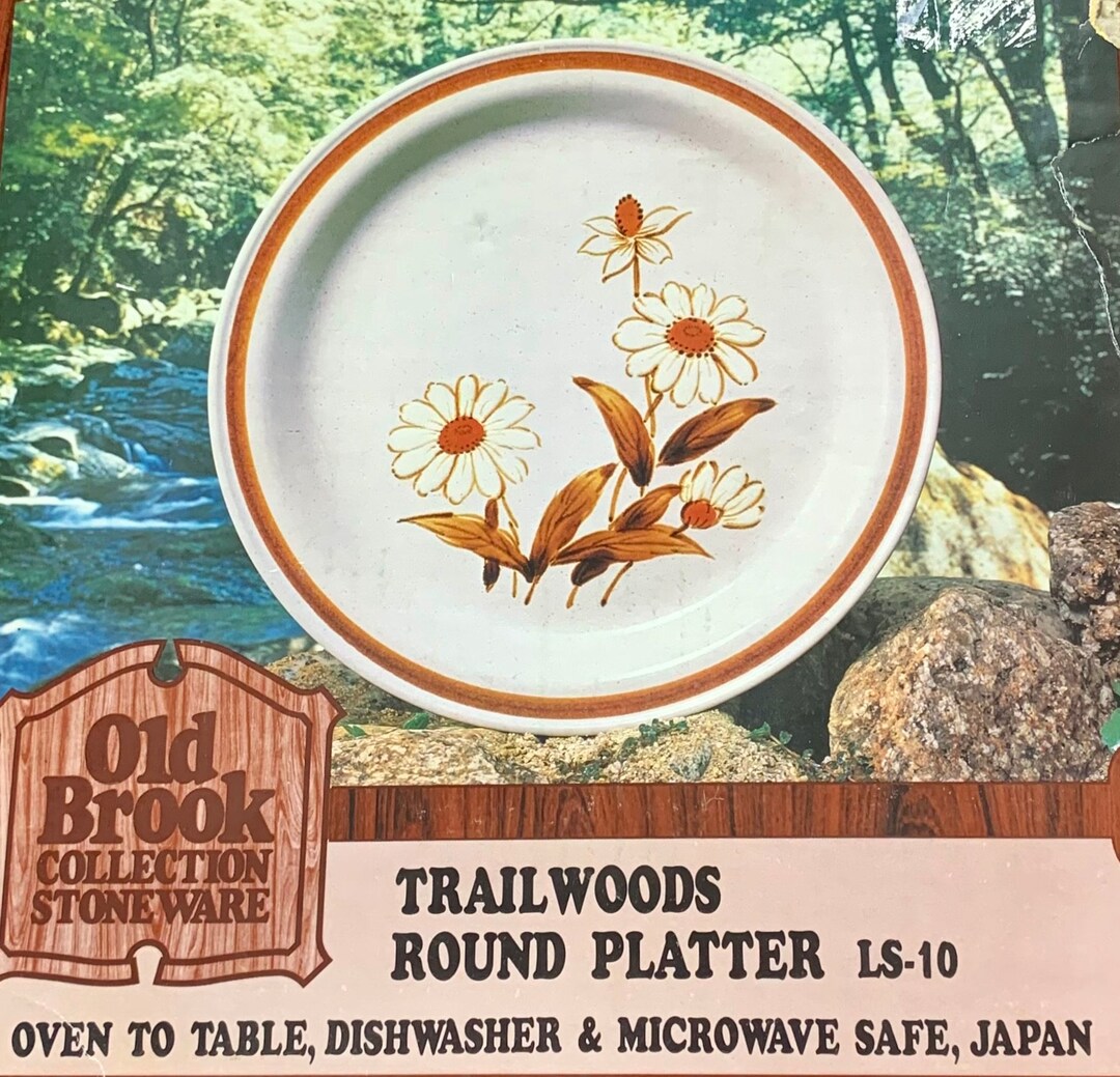 1970s Vintage Old Brook Collection Stoneware Trailwoods 12 in Platter ...