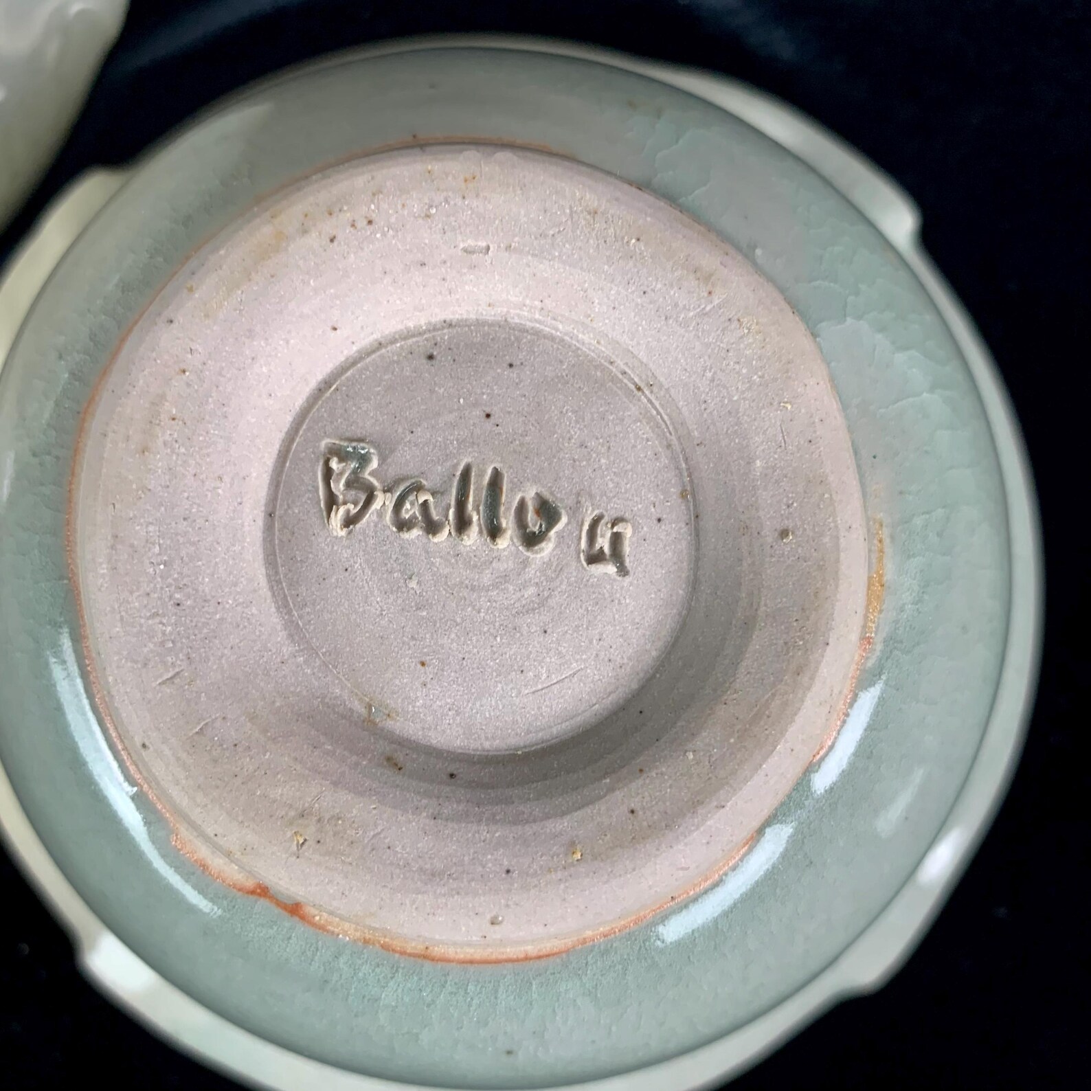2 Vintage Mary Ballou Pottery Rice or Cereal Bowls Blue Green OOAK ...