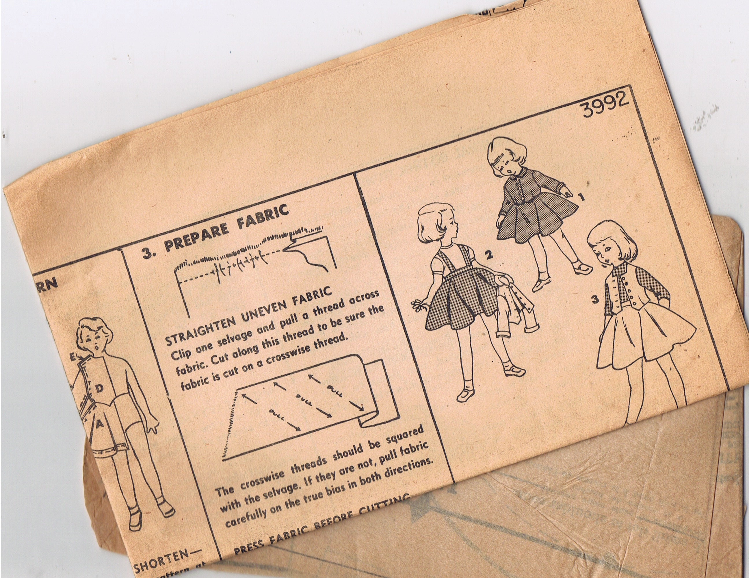 1952 Baby Boomer Simplicity Pattern 3992 Little Girl sz 4 | Etsy