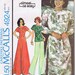 1976 Mccalls Pattern 4924 Yoked Maxi Dress Size 12 or S Tunic and Bell ...