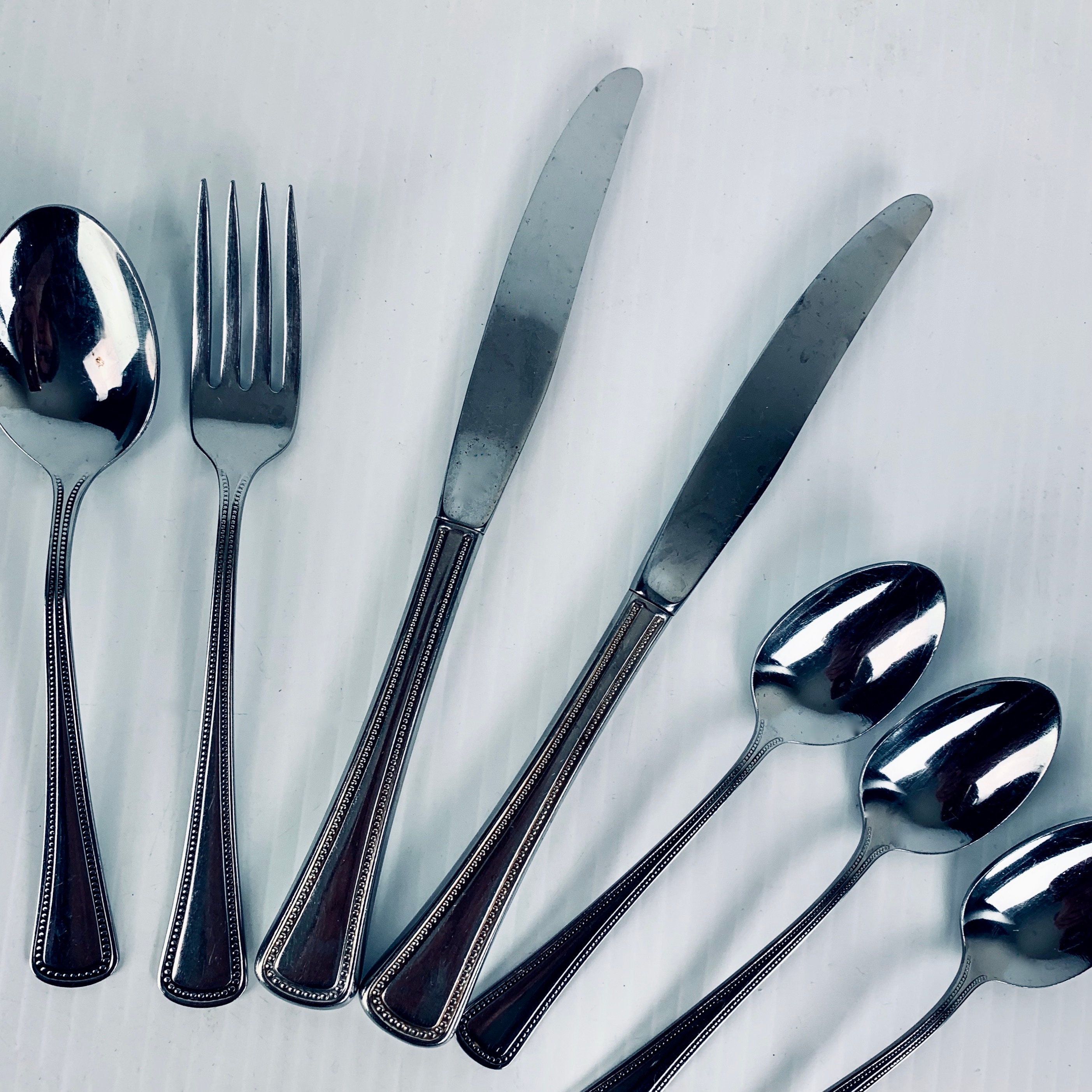 10 Pieces Oneida Needlepoint Beaded Artistry Stainless Steel - Etsy