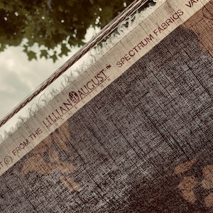 Lillian August Collection Linen Interior Fabric 3 3/4 Yd Red Beige ...