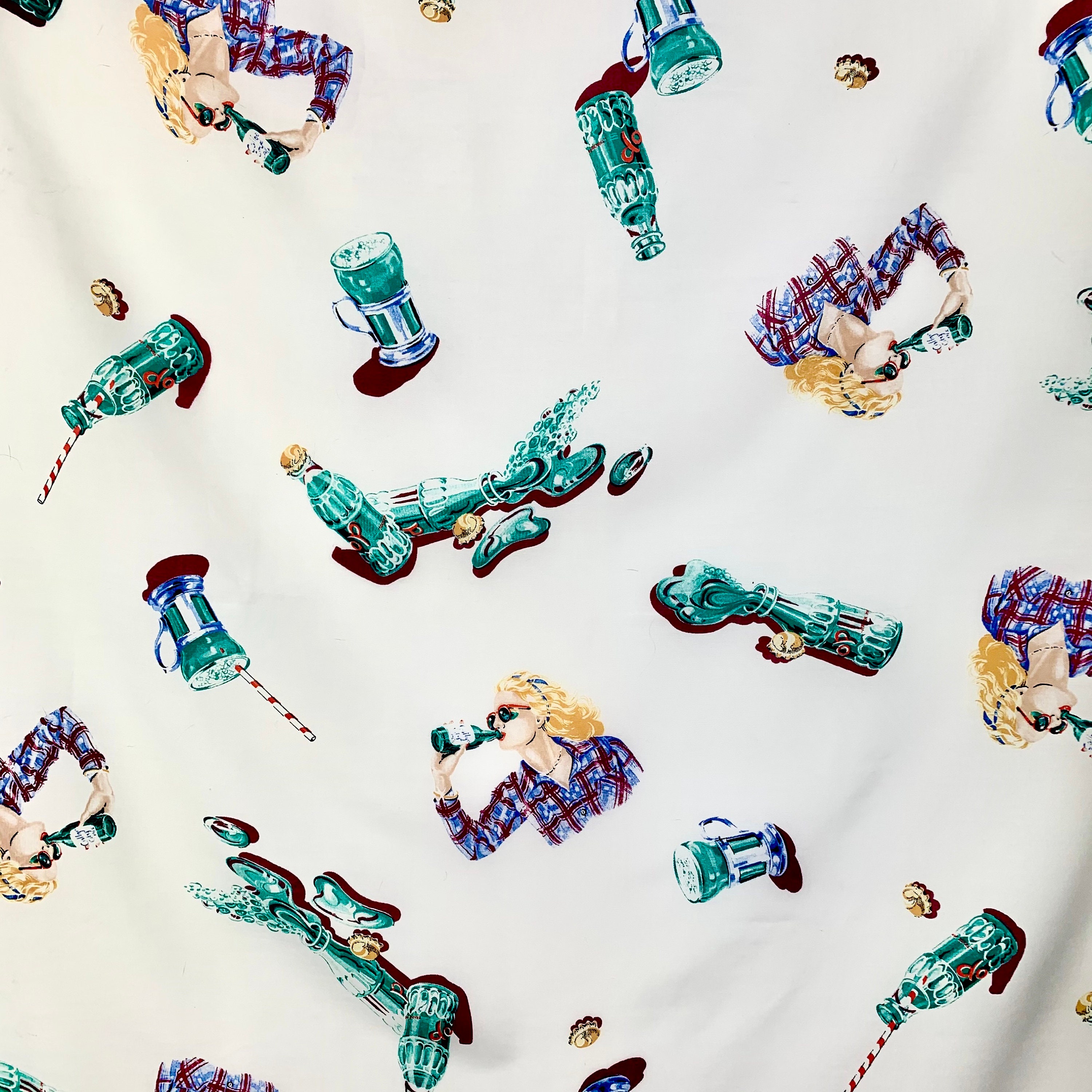 1970s Rockabilly Fabric Gallery Division of Couleur Polyester - Etsy