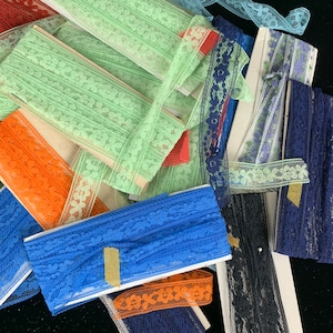 Vintage Lace Hemming Tape 30 Pc Lot Various Colors Seam Binding Trim ...