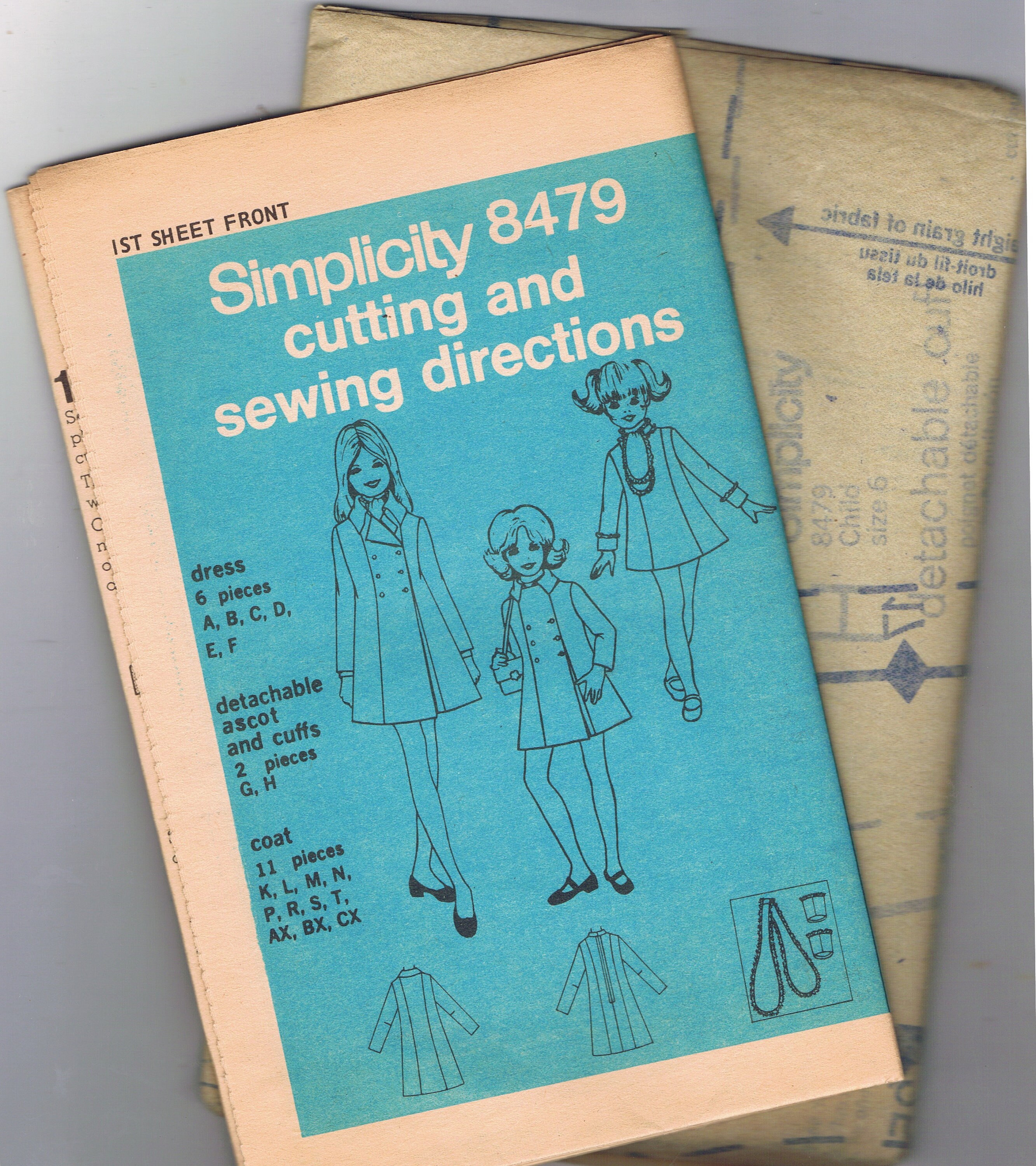 Uncut 1969 Simplicity Pattern 8476 Little Girls sz 6 Easter - Etsy.de