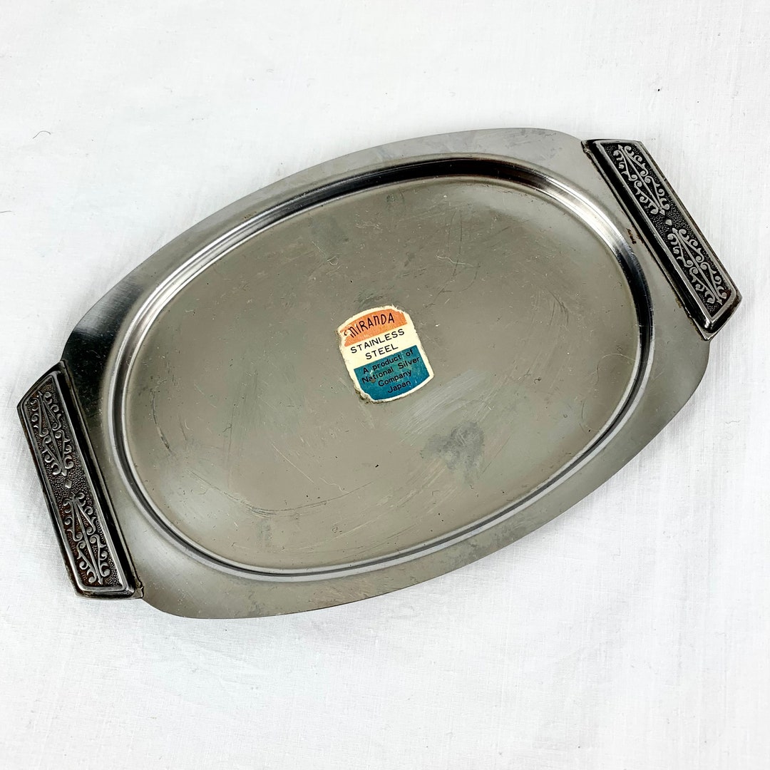Vintage Miranda 9 Inch Small Tray Stainless Steel National Silver Co ...