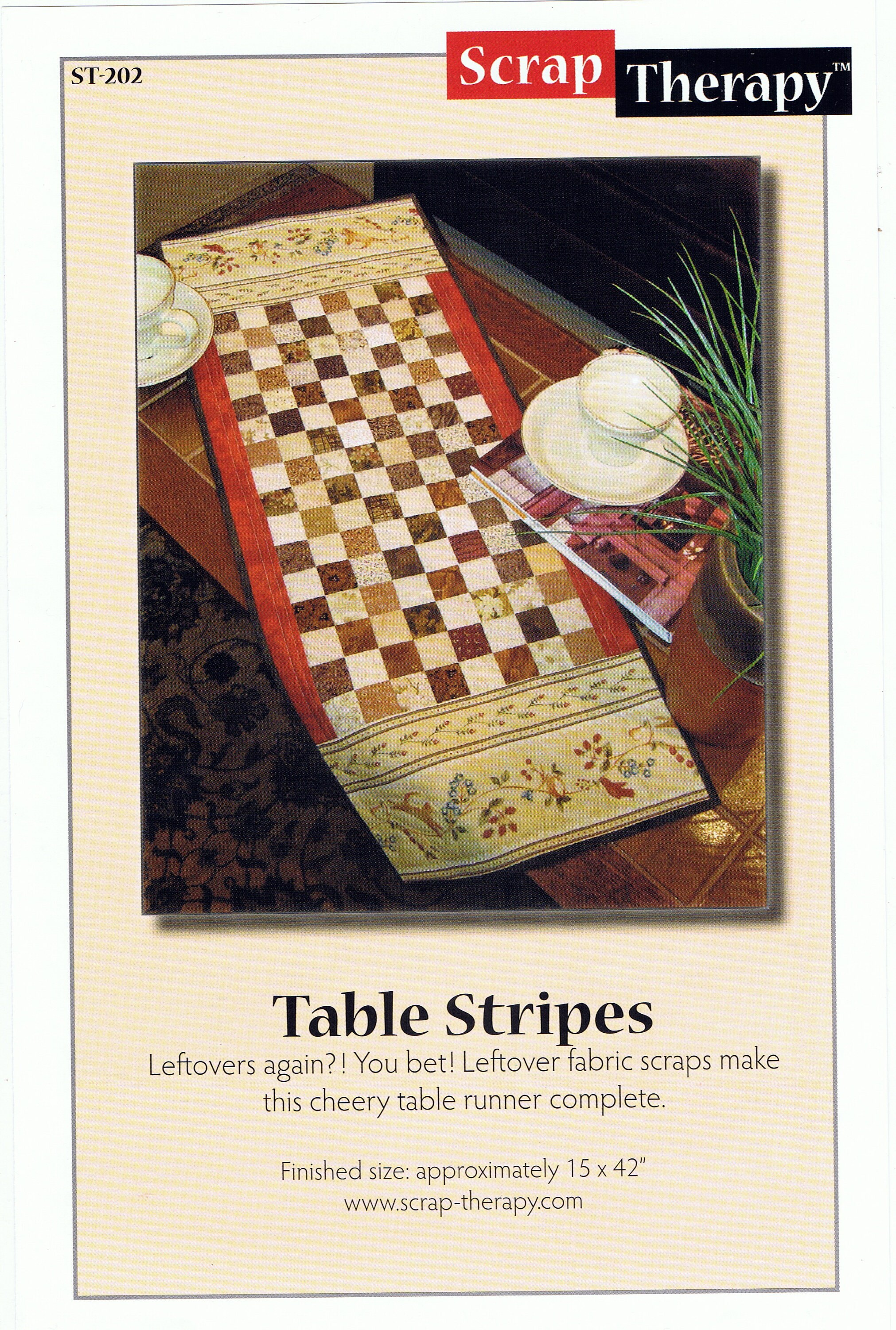 Table Stripes Runner Quilt Pattern by Scrap Therapy From | Etsy