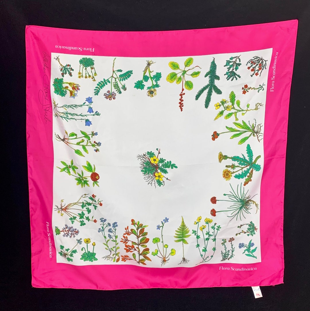 Vintageflora Scandinavia Rain Scarf Pink Border Colle Aiou Hans Stub 28 ...
