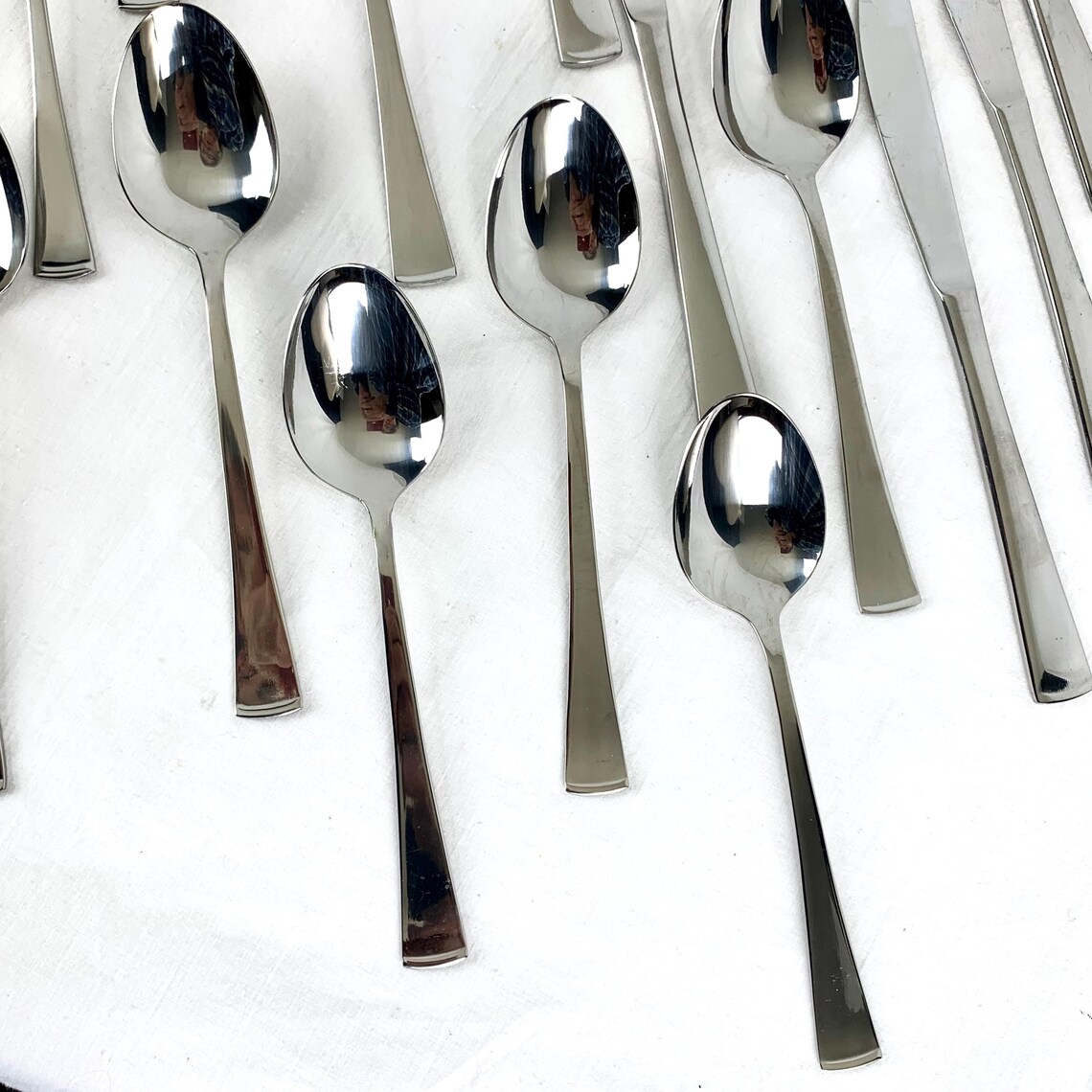New Old Stock Utica Walco Korea Sonnet Stainless Steel Flatware Lot 27 ...