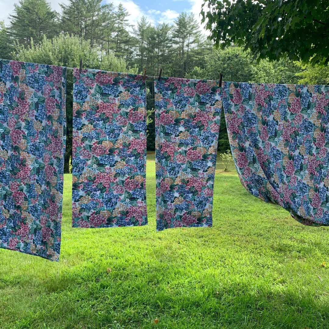 Vintage Westpoint Stevens King Size Bed 4 Piece Sheet Set Pink and Blue ...
