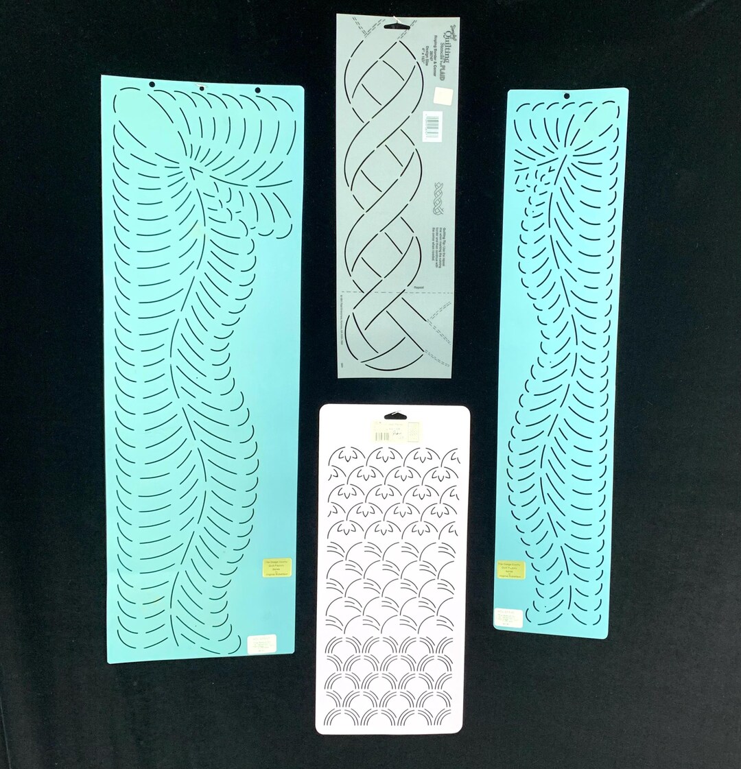 New Quilt Boarder Corner Overall Stencils Four Vintage 1990s Stensource ...