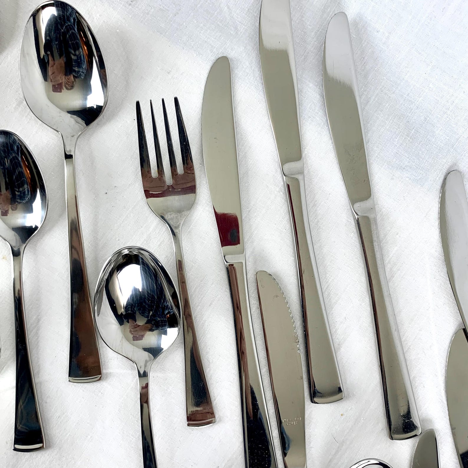 New Old Stock Utica Walco Korea Sonnet Stainless Steel Flatware Lot 27 ...