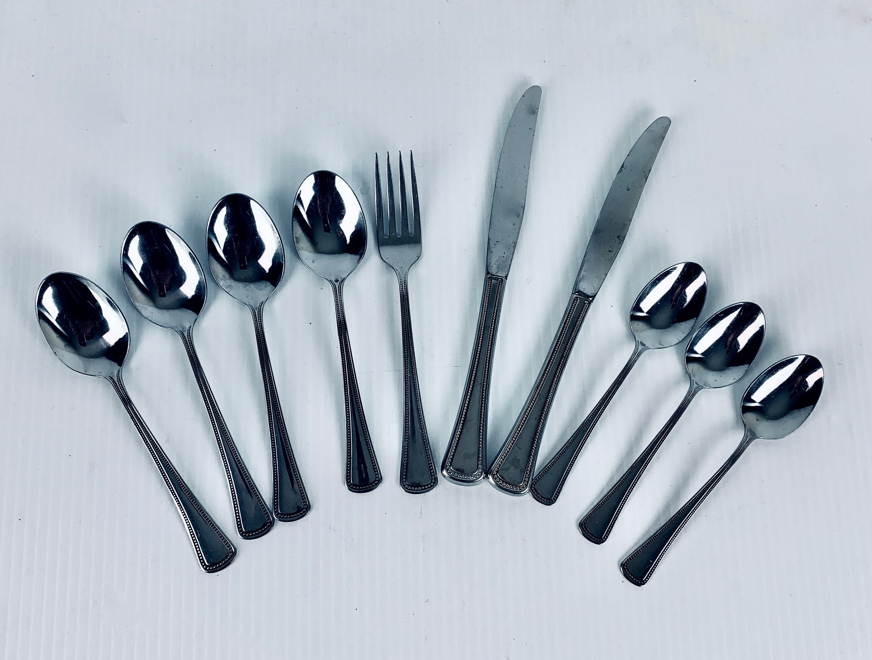 10 Pieces Oneida Needlepoint Beaded Artistry Stainless Steel - Etsy