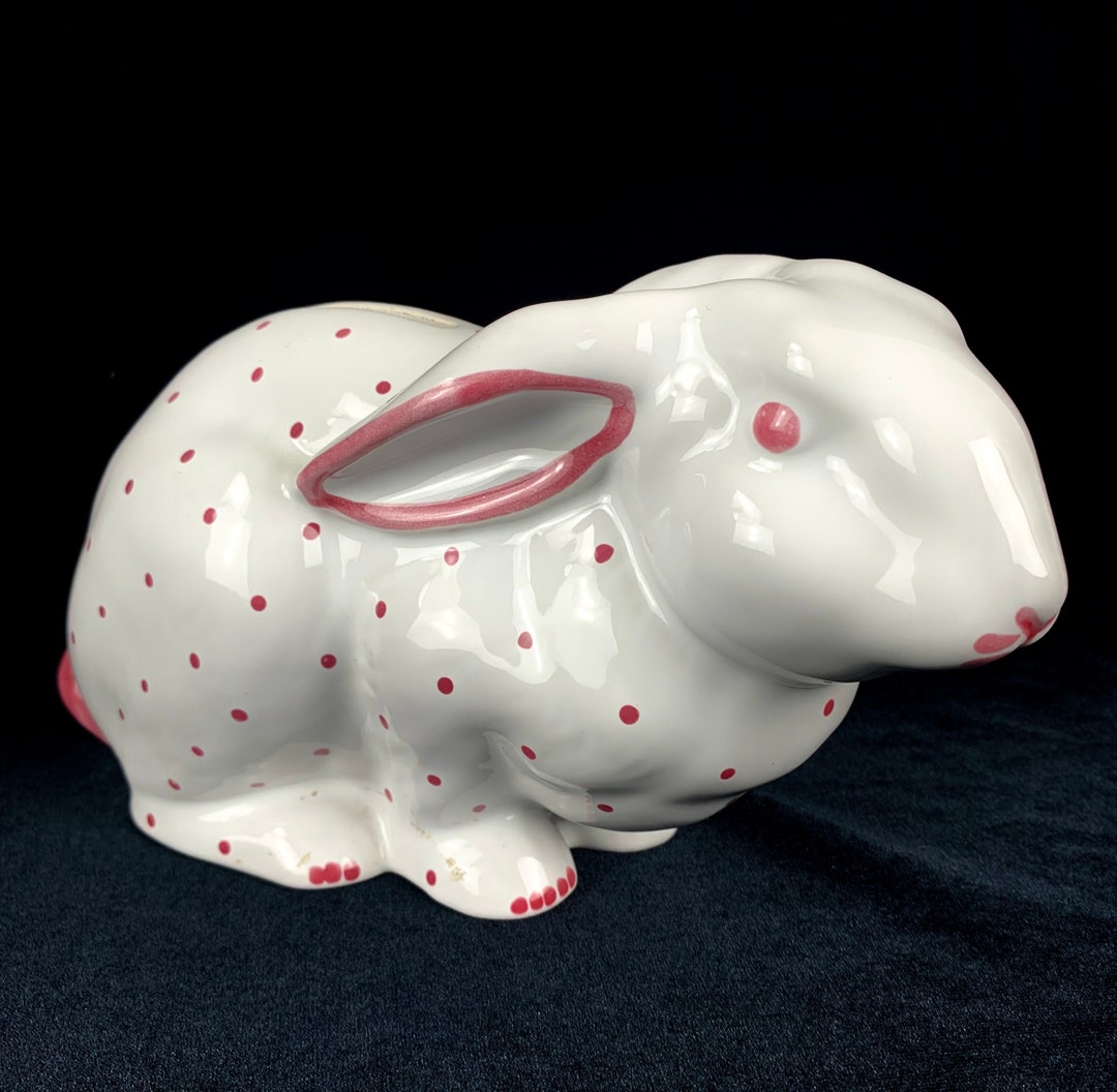 Tiffany and Co Vienna Austria Bunny Rabbit Bank Pink Polka Dots Hand ...