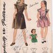 1944 Simplicity Pattern 1211 Little Girls Size 4 Pinafore and Blouse ...