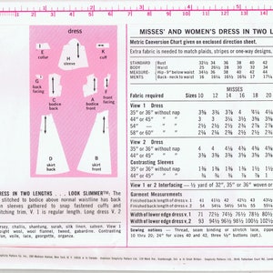 Uncut 1973 Simplicity Pattern 5968 Aline Dress Size 16 2 Lengths Long ...