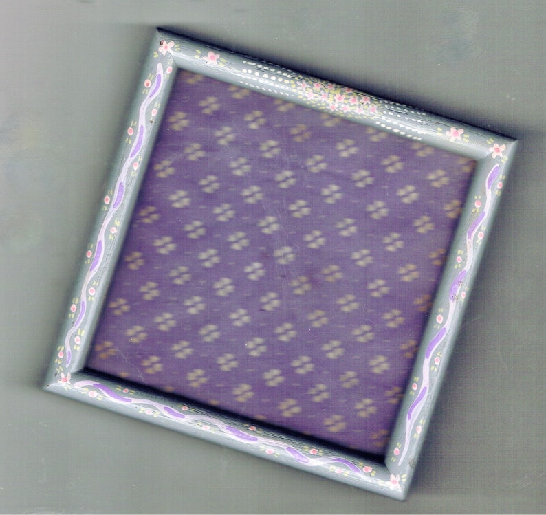 1984 Handpainted Wooden 4 Square Picture Frame With - Etsy