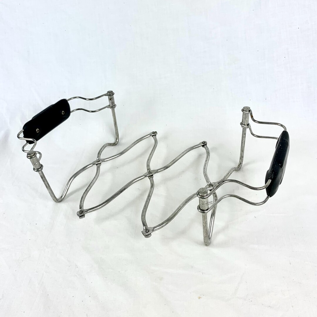 Vintage Mid Century Modern Expanding Metal Trivet With Early Plastic ...