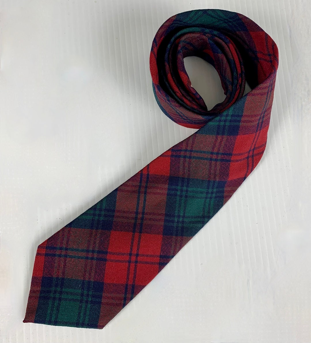 Vintage Elliot Gant by Welch Margetson Wool Necktie Red Plaid Tartan ...