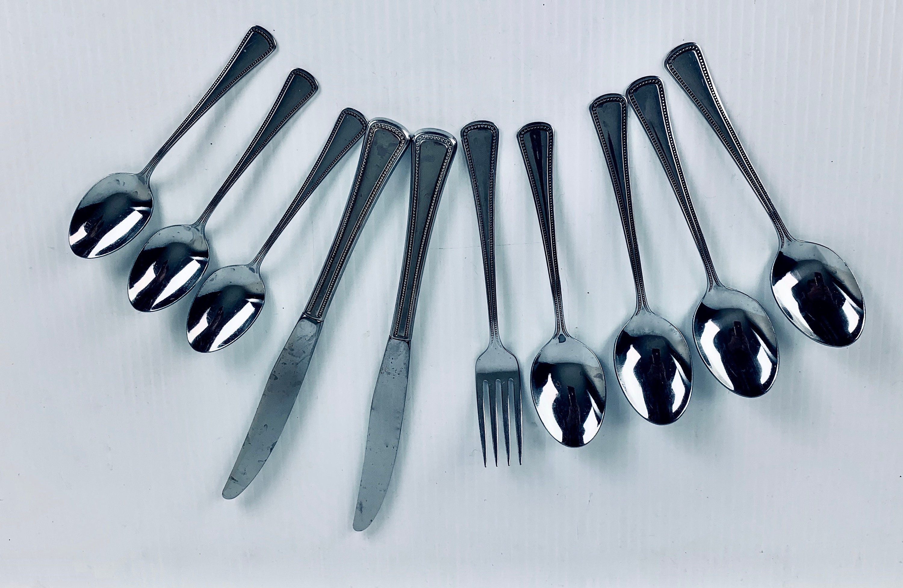 10 Pieces Oneida Needlepoint Beaded Artistry Stainless Steel - Etsy