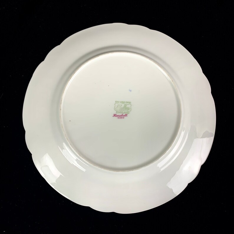 Vintage Shelly Fine Bone China 8 Inch Salad Plate Harebell Pattern Blue ...