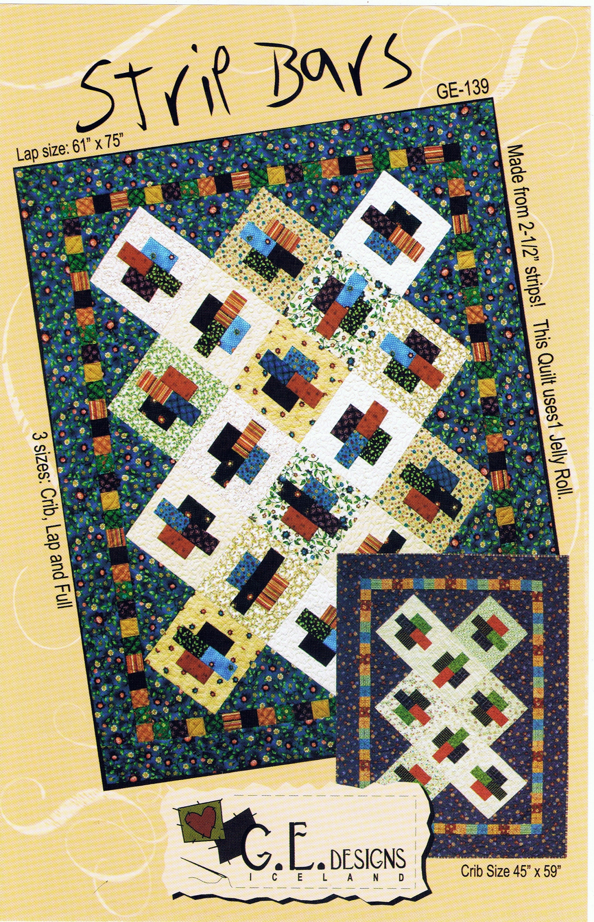 Strip Bars Quilt Pattern From Iceland Using 1 Jelly Roll or | Etsy