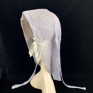 Antique 1920-30s Feed Sack Farm Bonnet Full Coverage Floral Cotton ...
