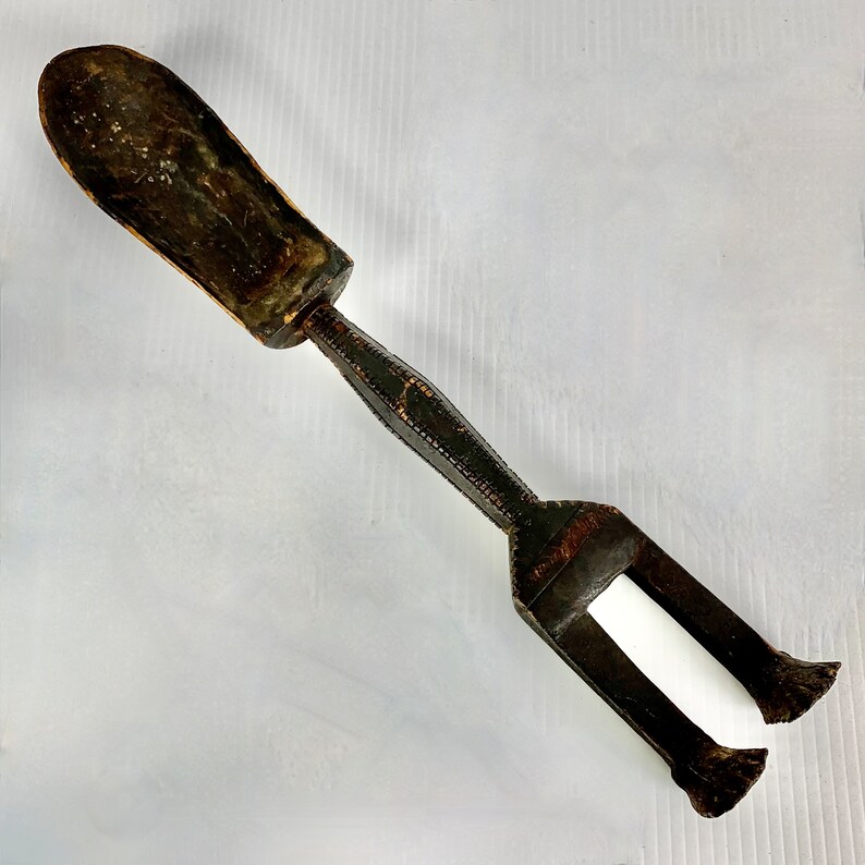 Antique African Tribal Figural Grain Scoop Lg Spoon Hand Carved Wood - Etsy