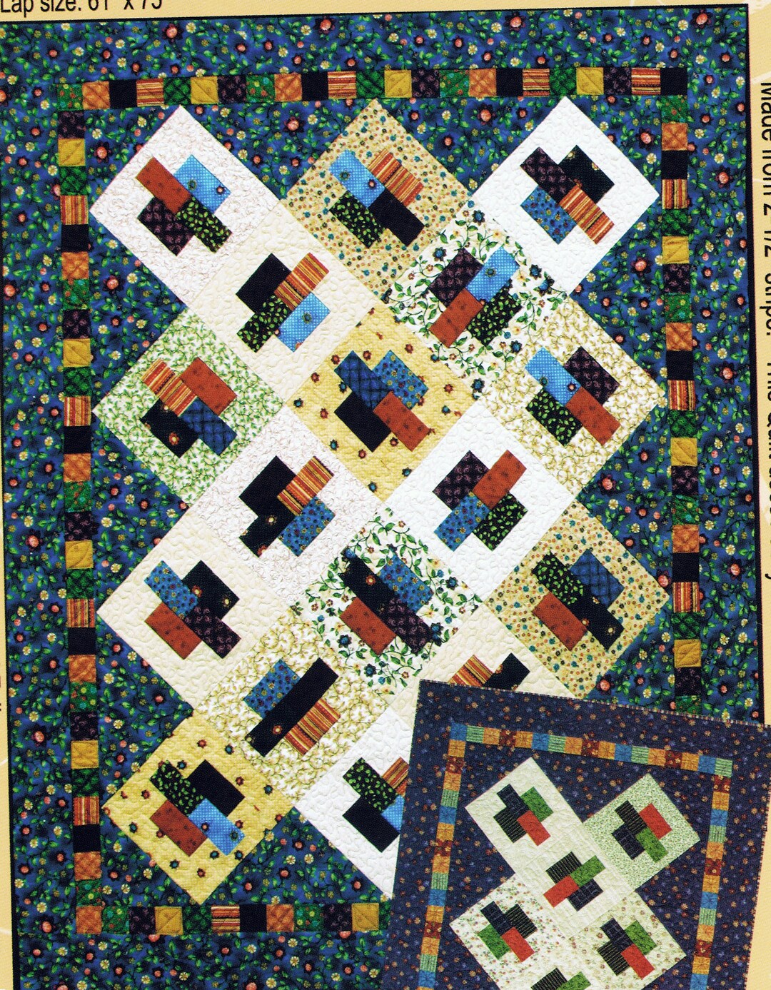 Strip Bars Quilt Pattern From Iceland Using 1 Jelly Roll or 2.5 Strips ...