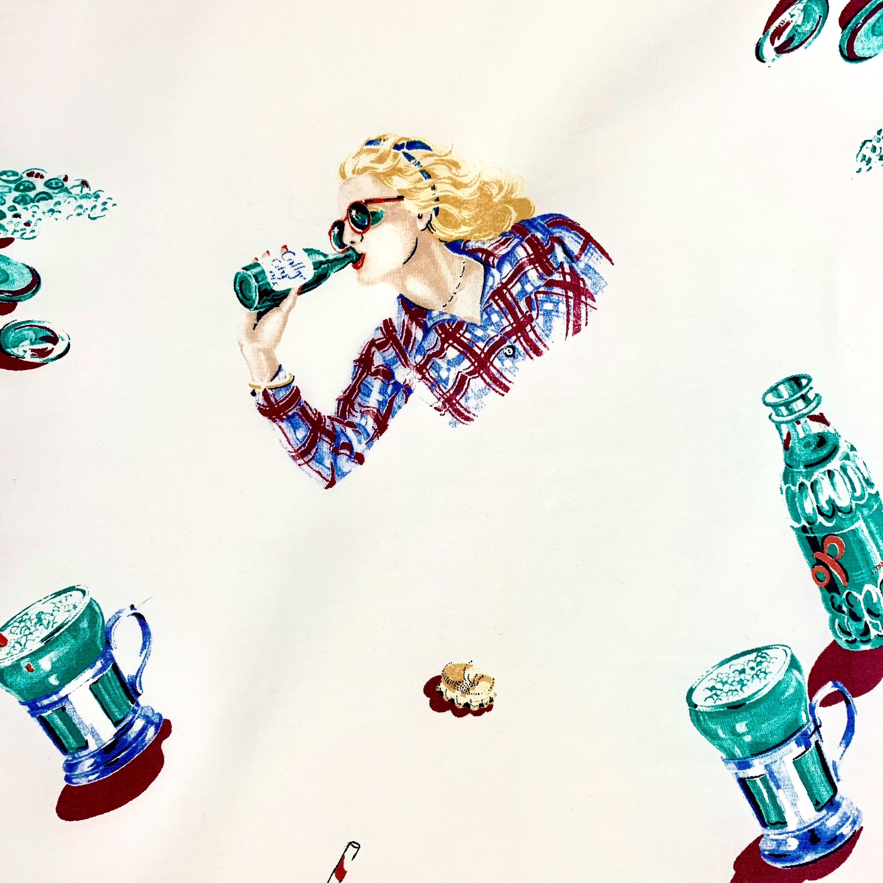 1970s Rockabilly Fabric Gallery Division of Couleur Polyester - Etsy